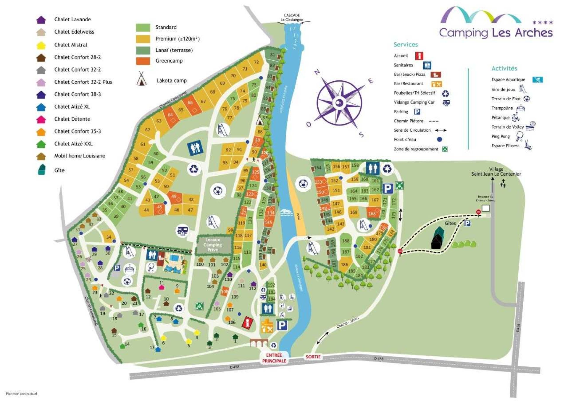 Plan du camping